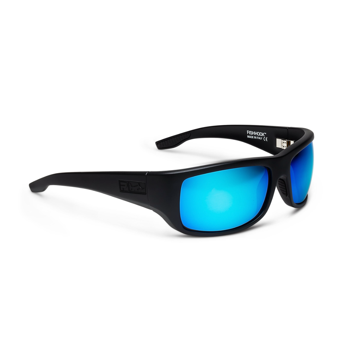 Pelagic Sunglasses Fish Hook Poly Matte Black/Blue Mirror (2025/26) | Composite Developments