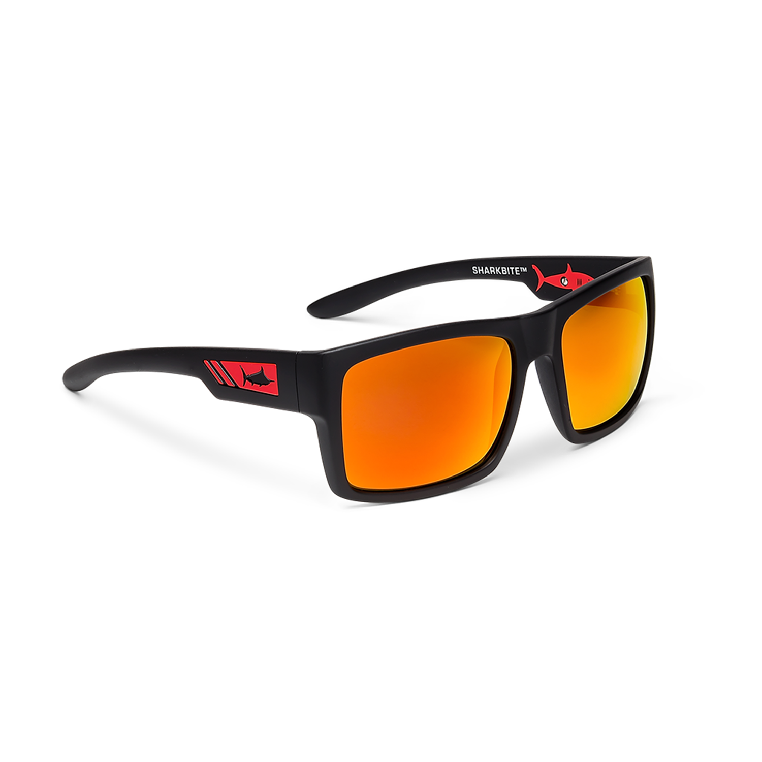 Pelagic Sunglasses Shark Bite Poly Matteblack/Sunrise (2025/26) | Composite Developments