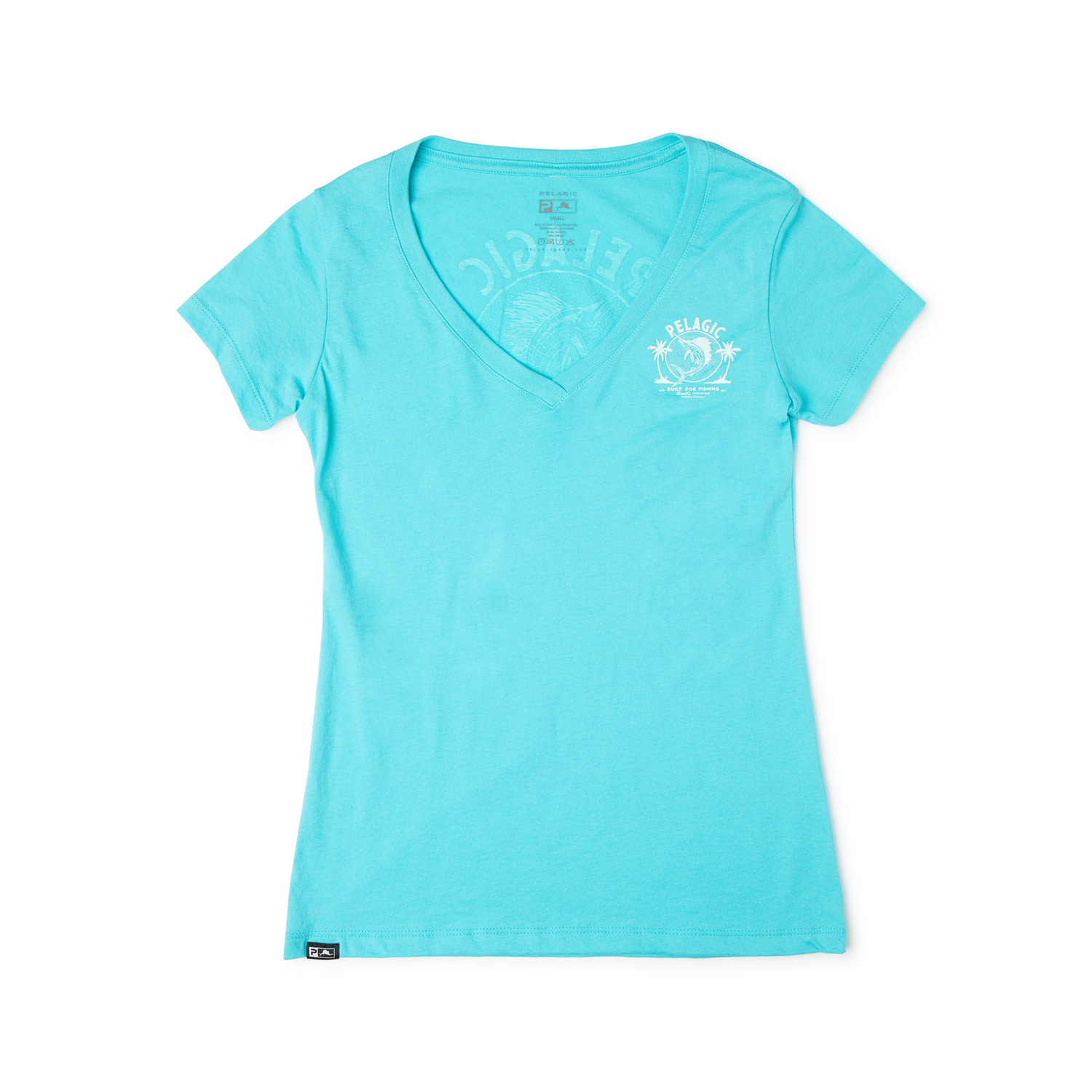Pelagic Ws Prem V Neck Tee - Twin Palms Tahiti Blue (2025/26 ...